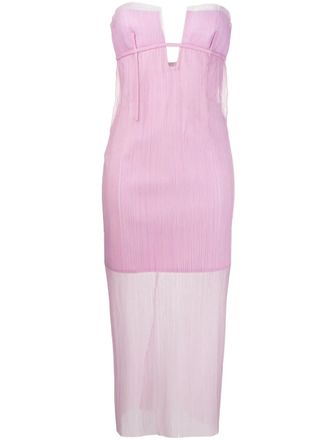 Krizia robe en soie à bretelles - Rose