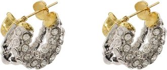 Simone Rocha Womens Stacked Rhinestone Earrings - Simone Rocha Metal Silver Jewelry-Watches