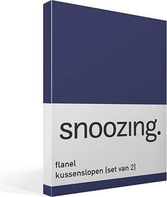 Snoozing Flanell - Kissenbezüge - 2er-Set - 60x70 cm - Navy