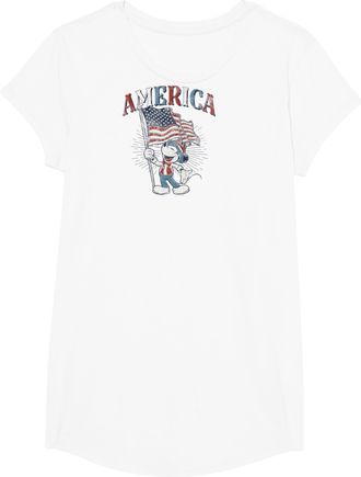 Disney Mickey Mouse with American Flag USA Fourth of July T-Shirt