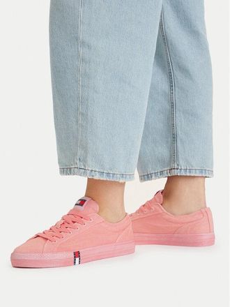 Tommy Jeans Sneakers aus Stoff Archive Vulc Y2K Washed Canvas EN0EN02957 Rosa