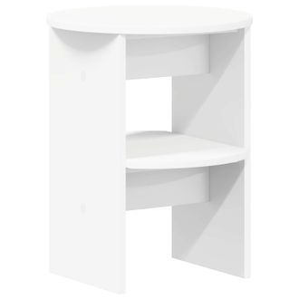 vidaXL Vidaxl Mobile Laterale Bianco &Oslash;40 X 50 Cm Legno Ingegnerizzato