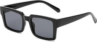 Generic Lunettes De Soleil Carr&eacute;es &Agrave; Petite Monture For Hommes Et Femmes, Vacances Dext&eacute;rieur(Black)