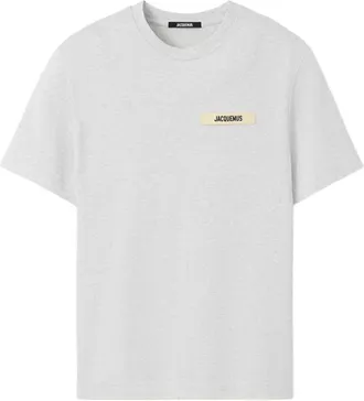 Jacquemus Homme, Tops, Gris, Taille: 2XL Le T-shirt Gros Grain