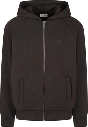 GCDS Band Logo Hooded Jkt - - Sweatshirts & Hoodies - Herren - Schwarzk - M