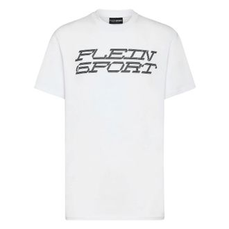 Plein Sport Homme, Tops, Blanc, Taille: M T-shirt Col Rond Tigre