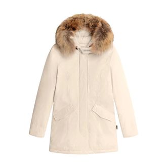 Woolrich Femme, Vestes, Beige, Taille: 38 FR Parka de Luxe Artic en Raton Laveur