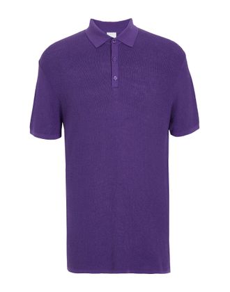 8 by YOOX ORGANIC COTTON-CACHEMERE BLEND KNITWEAR S/SLEEVE RIB POLO