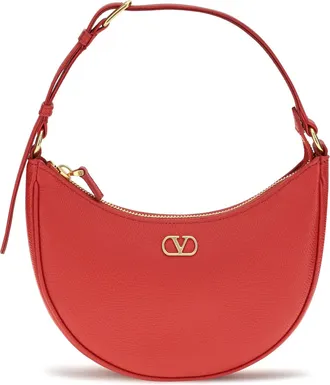 Valentino Garavani Calfskin Leather Hobo Bag - Red