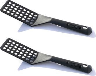 Berndes 9011 Pfannenwender mit Schlitzen, Antihaftbeschichtung, Schwarz, 2er Pack