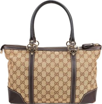 Gucci Crossbody Bags - Gucci GG Monogram Heart Handbag - Gr. unisize - in Braun - f&uuml;r Damen