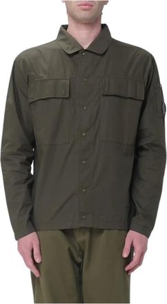 C.P. Company C.p. Company, Homme, Vestes, Vert, Taille: XL Cotton Rip-Stop Boxy Button Lens Overshirt