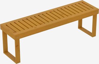 OUTSUNNY 2-Sitzer Gartenbank, wetterfest Sitzbank aus Holz, 300kg Belastbar Parkbank mit Latten-Sitz, Gartenm&ouml;bel, Balkonbank f&uuml;r Garten, Balkon, Terrasse Park