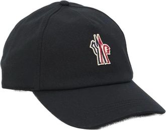 Moncler unisex, Accessoires, Bleu, Taille: ONE Size Grenoble Cotton Baseball Cap