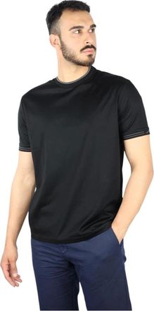 Paul & Shark Homme, Tops, Noir, Taille: XL T-Shirt &agrave; Col Rond