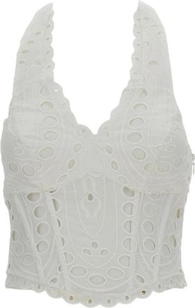 Charo Ruiz Ibiza Femme, Tops, Blanc, Taille: 36 FR Hauts Sans Manches