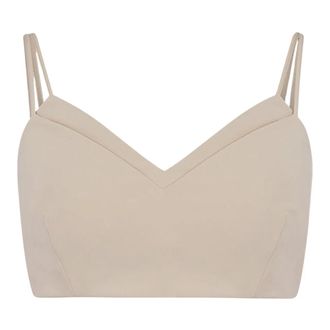 Simona Corsellini Crop Top - - Tops - Damen - Beige - M