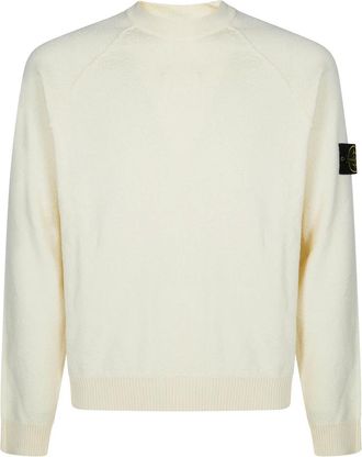 Stone Island Homme, Pulls, Blanc, Taille: S Col Rond
