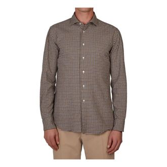 Incotex Braunes Hemd - - Shirts - Herren - Braun - 2XL