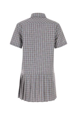 Miu Miu Womens Shirt Dress Gray Trochusniloticus