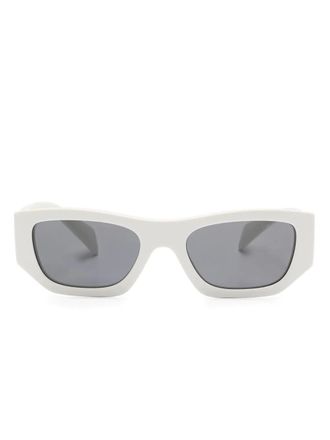 Prada lunettes de soleil à monture rectangulaire - Blanc