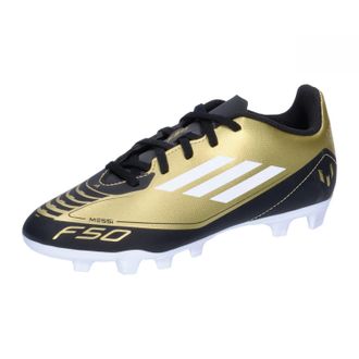 adidas Adidas Unisex F50 Club Messi Football Boots Flexible Ground, Gold/Footwear White/Carbon Black, 44 2/3 EU