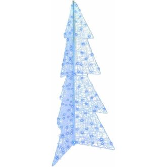 vidaXL Weihnachtsbaum mit 160 LEDs Blau 150 cm Acryl vidaXL