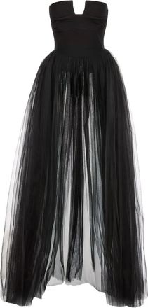 V:PM ATELIER haut-bustier Lisa à empiècement en tulle - Noir