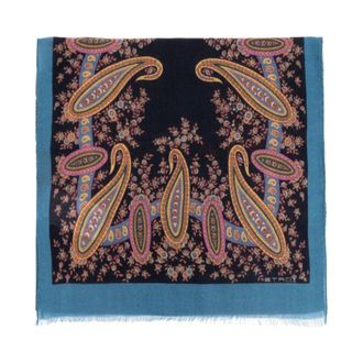 Etro Femme, Accessoires, Multicolore, Taille: ONE Size &Eacute;charpe en laine, cachemire et soie avec imprim&eacute;