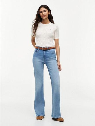 Tommy Hilfiger Jean &eacute;vas&eacute; &agrave; moustaches taille mi-haute