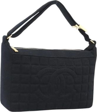Chanel Sac &agrave; main vintage en toile Pre-owned - Femme - Pre-owned - Noir - Taille: ONE Size