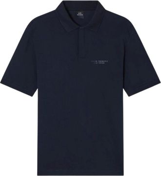 A|X Armani Exchange Homme, Tops, Bleu, Taille: XL Polo Coupe Classique