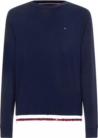 Tommy Hilfiger Track TOP LS HWK Schwere Strickwaren Herren, Blau (Desert Sky), M