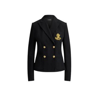 Ralph Lauren Doppelreihiger Stretch-Piqu&eacute;-Blazer - - Jackets - Damen - Schwarzk - 3XS