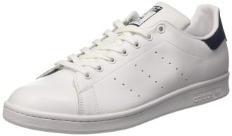 adidas Originals adidas Unisex-Erwachsene Stan Smith Basketballschuhe, Wei&szlig; (Running White/New Navy), 44 2/3 EU