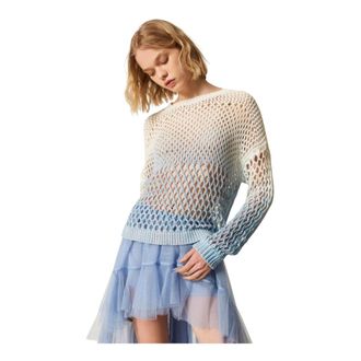 Twinset Damen, Strickwaren, Blau, SGr&ouml;&szlig;e