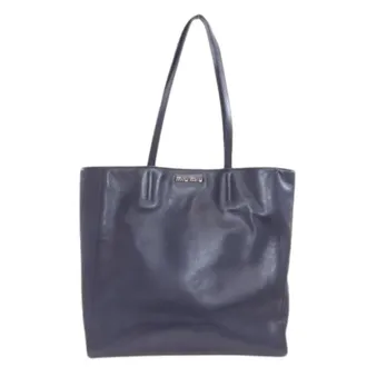 Miu Miu Sac cabas Pre-owned - Femme - Pre-owned - Bleu - Taille: ONE Size