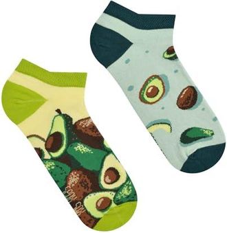 Spox Sox Basses Unisexes - chaussettes sneaker multicolores et color&eacute;es pour individualistes, avocado, 36-39