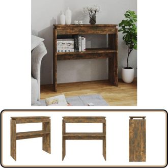 vidaXL Konsolentisch R&auml;uchereiche 80x30x80 cm Holzwerkstoff - Konsolentisch - Sideboard - Nachttisch - Wohnzimmerm&ouml;bel - Esszimmerm&ouml;bel