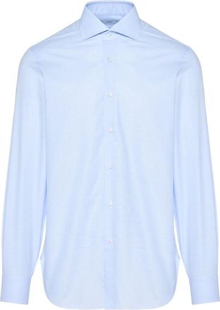 Barba Homme, Chemises, Bleu, Taille: 4XL Chemise habill&eacute;e en coton &agrave; micro-motif