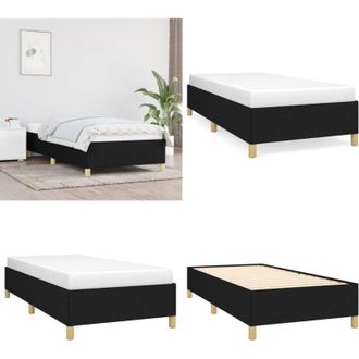vidaXL Vidaxl - Bettgestell ohne Matratze Schwarz 100x200 cm Stoff - Bettrahmen - Doppelbett - Boxspringbetten - Lattenrost - Bettgestell - Home & Living