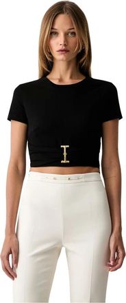 Elisabetta Franchi Damen, Oberteile, Schwarzk, LGr&ouml;&szlig;e