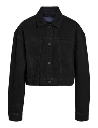 Noisy May NMRONJA L/S CROP DNM JACKET VI514BL NOOS Frauen Jeansjacke schwarz M