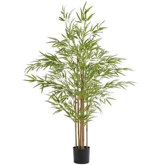 TecTake Plante Artificielle Bambou Artificiel 150cm Fausse Plante Interieur Arbre Vert Arbre Artificiel Décoration Maison idéal pour Décoration Salon Chambre 