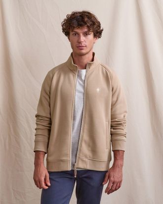 Faguo Sweat zipp&eacute; taupe