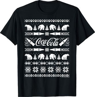 Coca Cola Ware Polar Bear Christmas Sweater Style T-Shirt