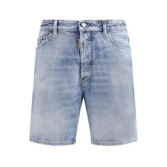 Dsquared2 Marine Baumwollshorts mit Logopatch - - Shorts - Herren - Blau - XS