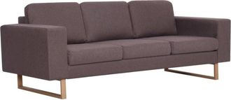 vidaXL 3-Sitzer-Sofa Stoff Taupe vidaXL