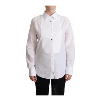 Dolce & Gabbana Wei&szlig;es Popeline-Hemd - - Blouses & Shirts - Damen - Wei&szlig; - L