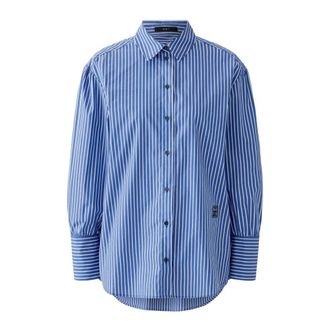 Oui Oversized Extra-Langes Hemd - - Blouses & Shirts - Damen - Blau - M